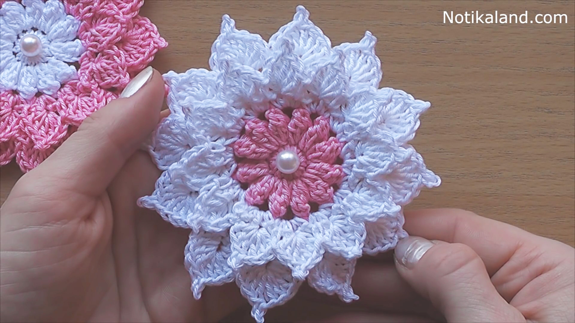 Layered 12 Petals Crochet Flower For Decor CrochetBeja Layered 12 Petals Crochet Flower For Decor CrochetBeja