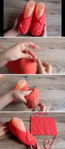 How To Knit Rectangular Slippers - CrochetBeja