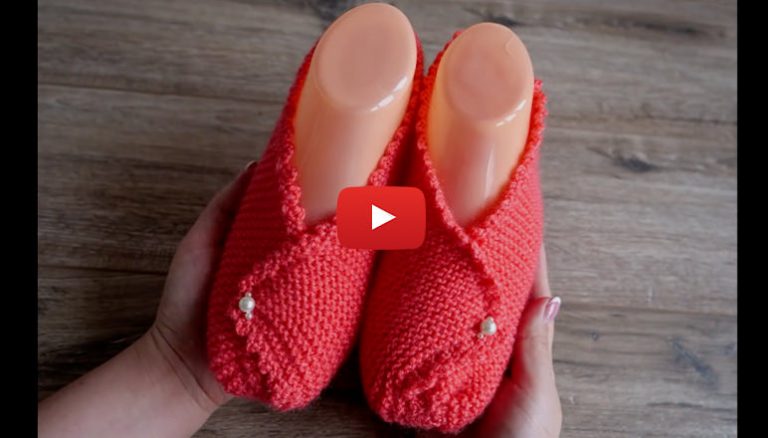 How To Knit Rectangular Slippers - CrochetBeja