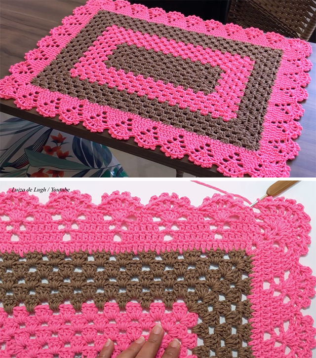 Crochet Rectangular Rug For You Home Decor - CrochetBeja Crochet Rectangular Rug For You Home Decor - CrochetBeja