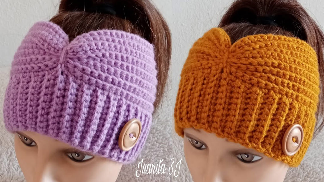 Simple Crochet Headband To Make As Gift - CrochetBeja