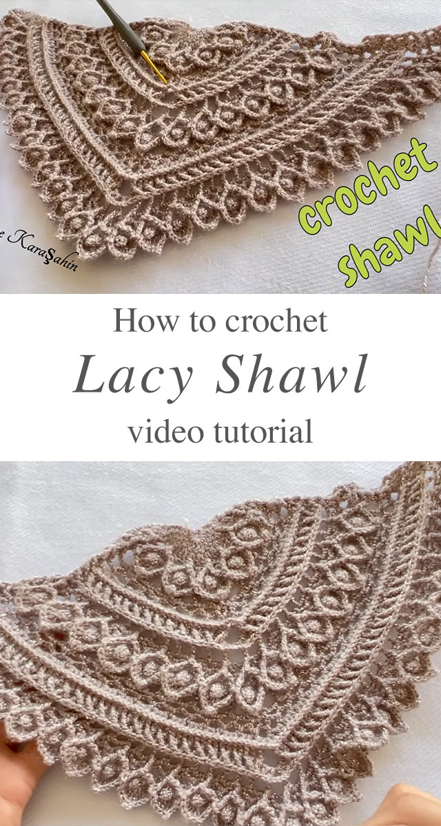 Crochet Lacy Shawl Easy To Make - CrochetBeja