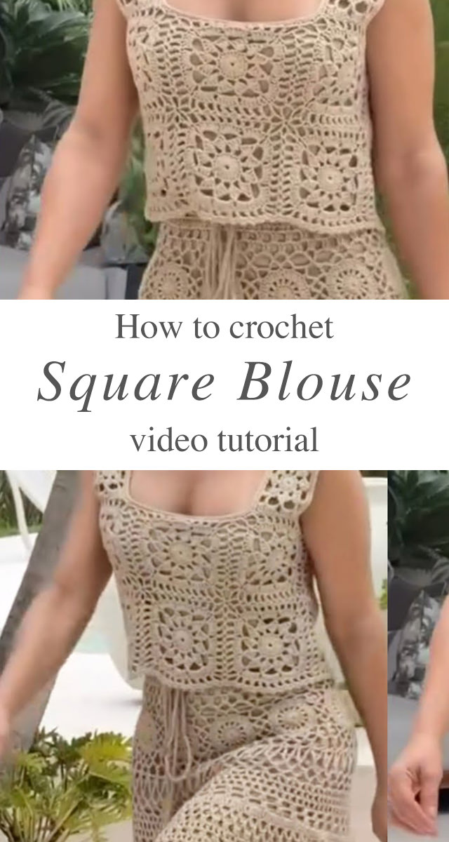 Crochet Square Blouse: Make Your Own Stunning Dress - CrochetBeja