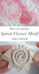 Crochet Spiral Flower Motif: A Beautiful Creation - CrochetBeja