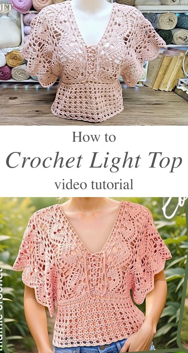 Crochet Light Top for Summer Elegance - CrochetBeja